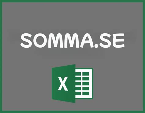 Excel Padroneggiare La Funzione SOMMA IF Somma Se In Excel