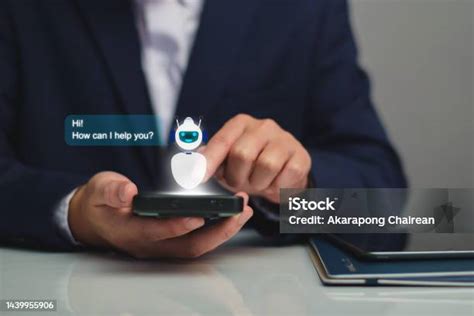 Ai Chatbot Intelligent Digital Business Service Application Concept Computer Mobile Application