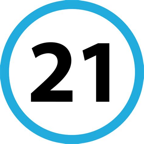 Number Numbers 21 Icon Download On Iconfinder