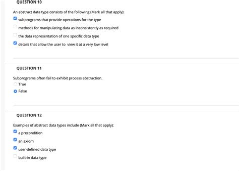 Solved QUESTION An Abstract Data Type Consists Of The Chegg