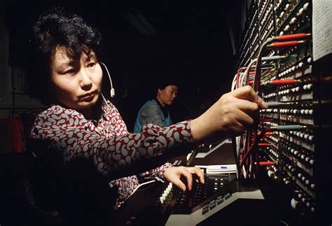 A Korean Civilian Operates A Telephone Switchboard During Exercise Team Spirit86 Nara And Dvids