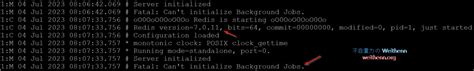 Fatal Cant Initialize Background Jobs Redis ~ 不自量力 の Weithenn