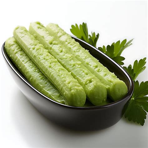 Premium Photo Isolated Of Wasabi A Pungent And Vibrant Green Paste Made Fr Top View Shot On