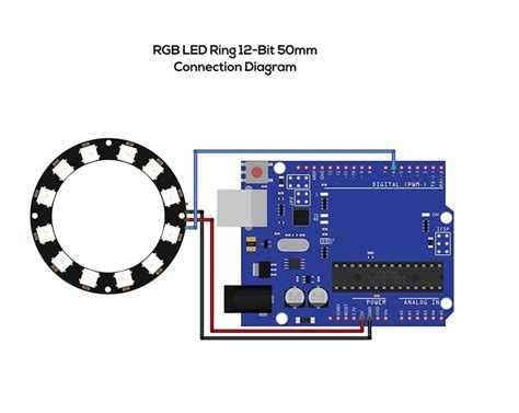neopixel rgb ws2812 rond 12 bits compatible avec arduino et raspberry