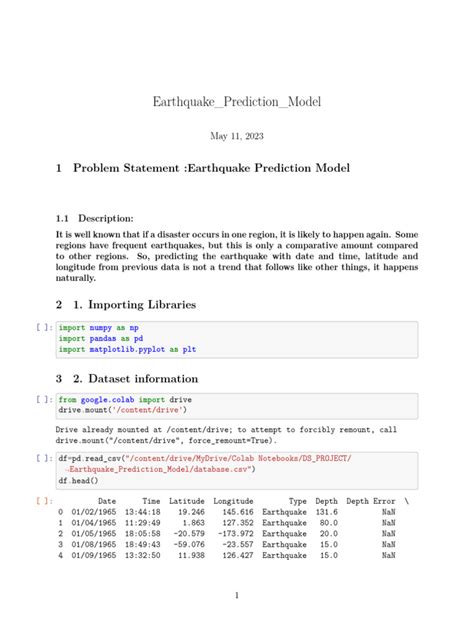Earthquake Prediction Pdf Moment Magnitude Scale Artificial