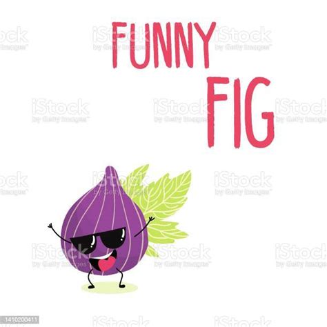 재미있는 캐릭터의 벡터 일러스트레이션 선글라스의 쾌활한 무화과 아이들을위한 티셔츠 디자인 여름 시간 여름 분위기 벡터 일러스트 레이 션 비문 재미 무화과 0명에 대한 스톡