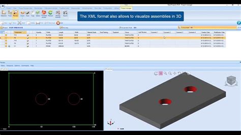 Steel Projects Plm Demo En Dstv And Xml Imports Project Manager Section Nesting Plate