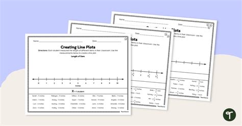 Differentiated Line Plot Worksheet Teach Starter Worksheets Library