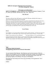 NUR 212 Week 4 Pre Class Assignment WI21 Pdf NUR 212 Concepts Of