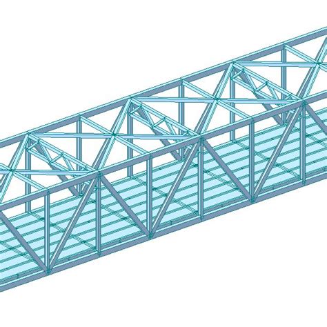 The Constructed Finite Element Model Of A Steel Truss Bridge Download Scientific Diagram