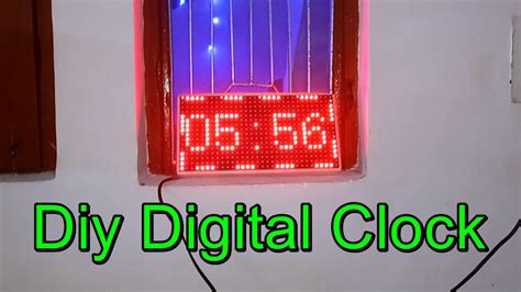 Diy Digital Clock P10 Led Clock Youtube