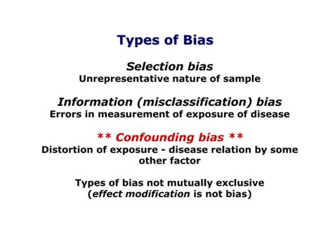 BIAS AND CHANCE AND CONFOUNDING PPT