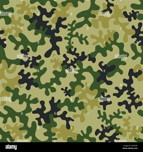 Seamless Camouflage Pattern Vector Illustration Stock Vector Image