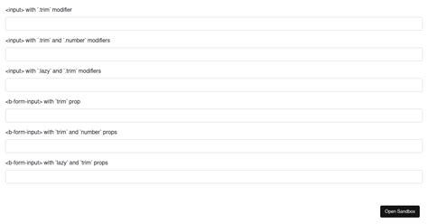 Vuejs Vs Bootstrapvue Input Handling Codesandbox