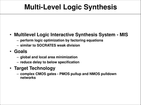 ppt logic synthesis 4 powerpoint presentation free download id 3925049