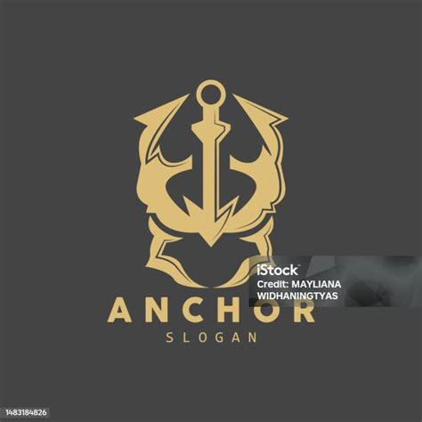닻 로고 해양 선박 벡터 간단한 미니멀리스트 디자인 앵커 아이콘 스파르타 바다 기호 템플릿 일러스트레이션 강철에 대한 스톡 벡터 아트 및 기타 이미지 Istock