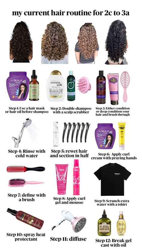 My Current Wavy Curly 2c 3a Curly Hair Routine Xx In 2025 Curly Hair