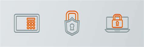 라인 랩톱 및 잠금 안전 및 잠금 아이콘을 설정합니다 벡터 상자에 대한 스톡 벡터 아트 및 기타 이미지 상자 열쇠 강철 Istock