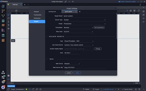 wappler documentation use ssh for remote docker targets