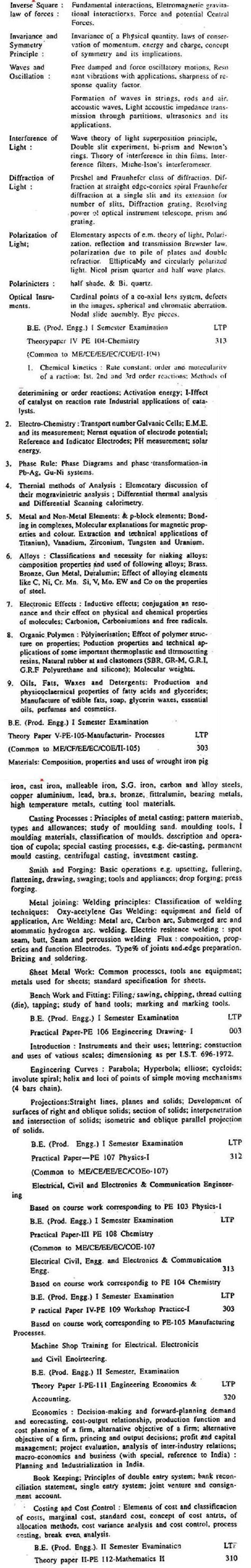 Dtu Syllabus Production Engineering Aglasem Institutes