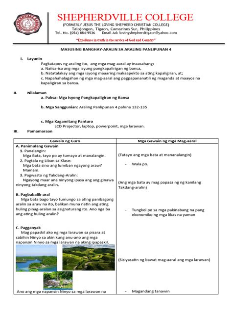 Detailed Lesson Plan In Ap Pdf