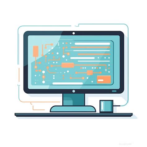 Premium Vector Computer Technology Pc Screen Desktop Isolated Internet Monitor Laptop Display