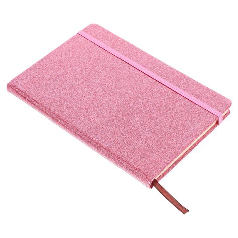 Hemoton Pocket Notepad Small Notepads Hard Sided Glitter Notebook Diary With Strap