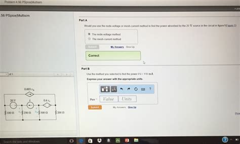 Solved Would You Use The Node Voltage Or Mesh Current Method