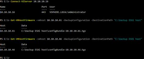 How To Back Up Vmware Esxi Host Configuration In Windows Using Powercli