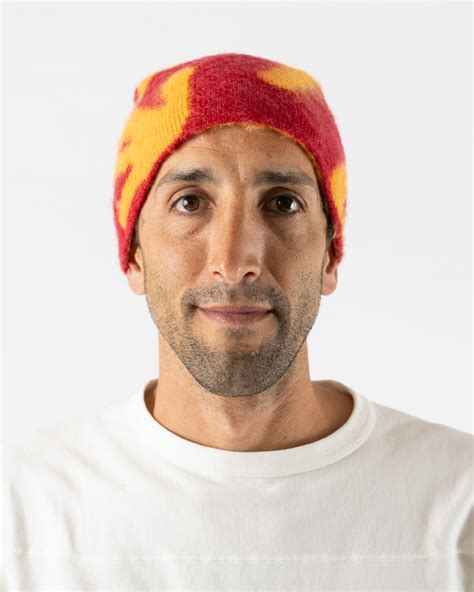 Gramicci Mohair Burly Runningman Beanie In Burnt Orange Curated At Jake