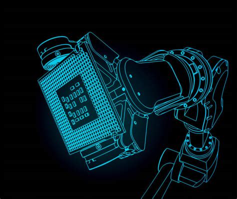 Robot Arm Computer Chip Illustrations Royalty Free Vector Graphics