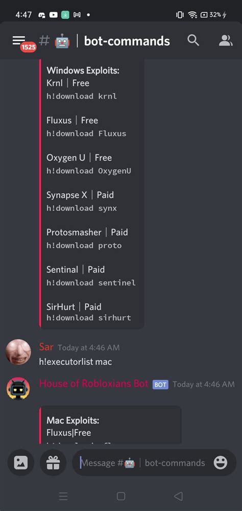 A Discord Bot Based On Exploiting Roblox R Robloxexploiting