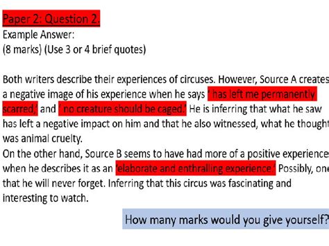 Aqa English Language Gcse Paper 2 Revision Lessons With Examples Q3 Q4 Q5 Teaching Resources