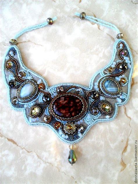 Колье тигровой яшмой и агатом в интернет магазине на Ярмарке Мастеров Ачинск доставка по