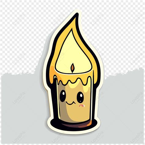 재미있는 작은 촛불 클립 아트를 갖춘 스티커 일러스트 벡터상표 Png 일러스트 무료 다운로드 Lovepik