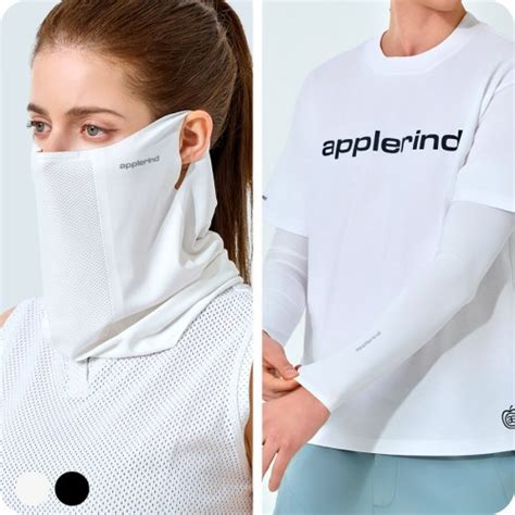 대한민국 No1 골프전문몰 Sbs골프샵 2종세트 애플라인드 루핏 자외선 차단 냉감 스포츠 마스크냉감팔토시