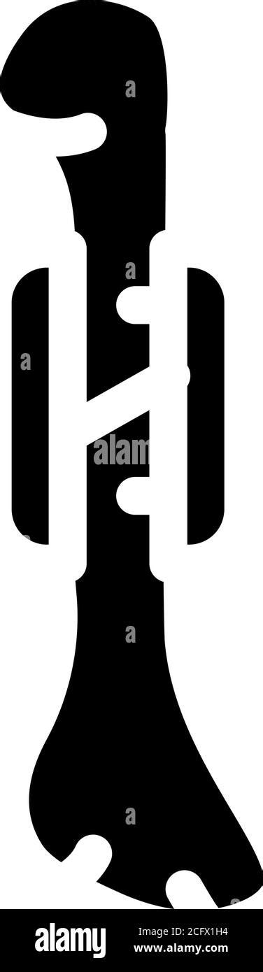 Fracture Bone Treatment Glyph Icon Vector Illustration Stock Vector