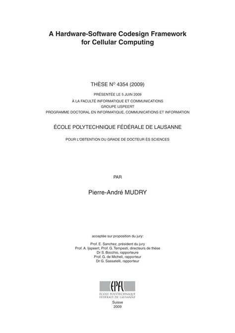 Pdf A Hardware Software Codesign Framework For Cellular Computing