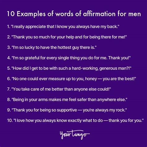 20 Words Of Affirmation Examples For Men — And How To Speak This Love Language Yourtango