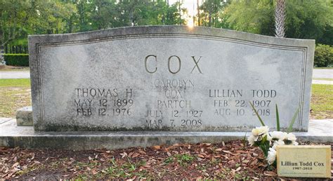 Carolyn Amelia Cox Partch 1927 2008 Find A Grave Memorial