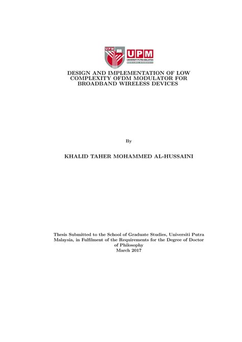 Pdf Design And Implementation Of Low Complexity Ofdm Modulator For