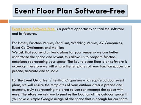 PPT Event Floor Plan Software Software With A Free Trail PowerPoint Presentation ID 9008293