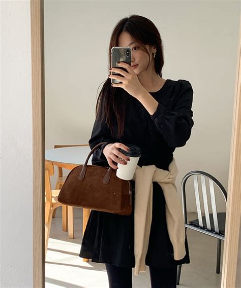 리얼코코 누적5천장 Made 리브엘 셔링 캉캉 미니 원피스 2 Color 하객룩퍼프셀프웨딩레이어드긴팔