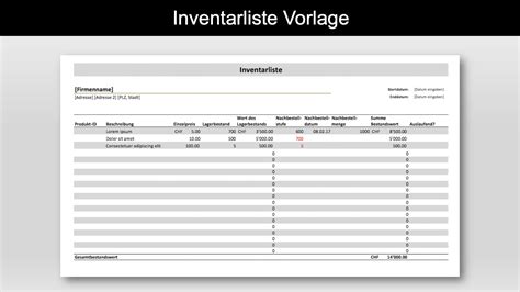 Kostenlose Inventar Vorlagen Für Excel Jetzt Downloaden