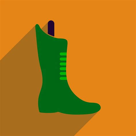 긴 그림자 부츠 레이싱 벡터와 평면 아이콘 Eps Ai Uidownload