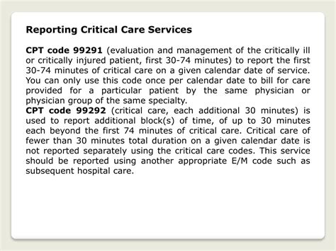 Ppt Are You Correctly Using 99291 And 99292 Codes Whether Its Using Correct Cpt Codes Or