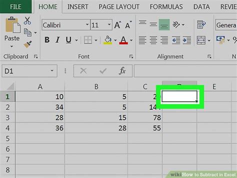 3 Ways To Subtract In Excel Wikihow