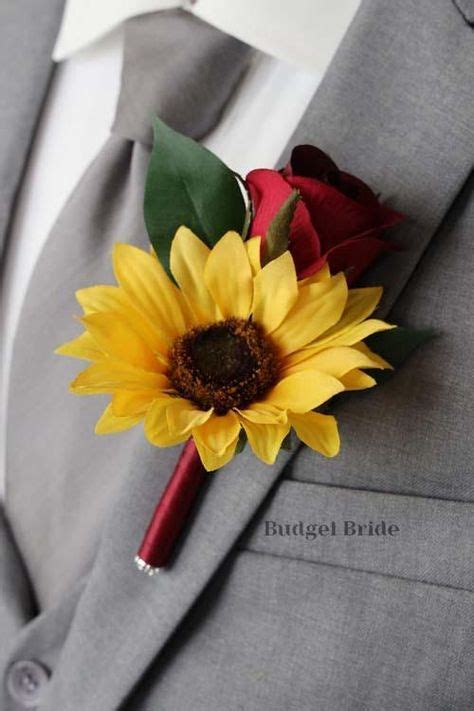Pin By Traci Kern On Corsages And Boutonnieres Sunflower Wedding