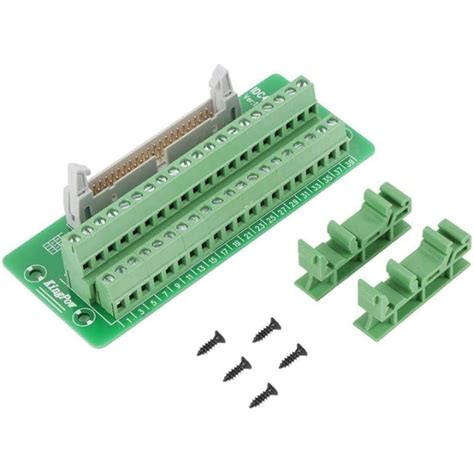 Idc40p 40pin Connector Strip Breakout Board Terminal Block Plug Plc Interface With Bracket For