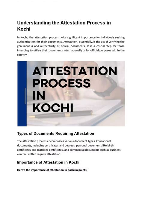 Pdf Understanding The Attestation Process In Kochi